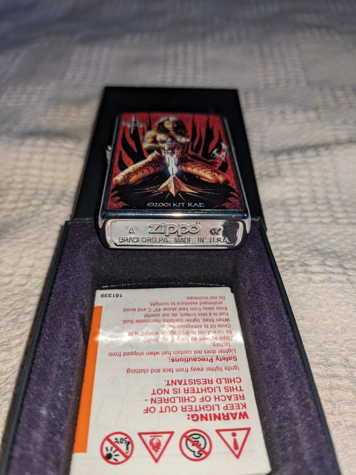 Zippo Windproof Collectible Lighter Brushed Chrome Kit Rae 2007 | eBay