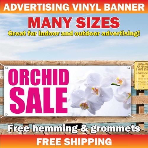ORCHID SALE Advertising Banner Vinyl Mesh Sign Flower Shop Florist ...