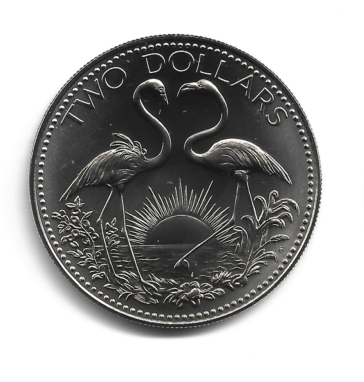World Coins – Bahamas $2 Dollars 1974 Coin KM# 66 BU UNC From Set ...