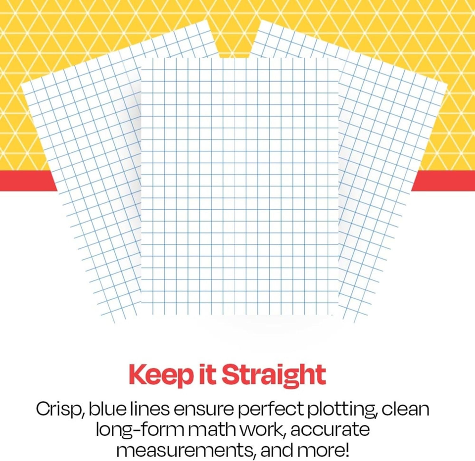 500 Pack 8-1/2 x 11 Graph Paper 1/4 Rule Two Sides White Bulk Loose ...