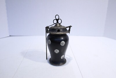 ANTIQUE CHINESE LACQUER PAINTED COPPER WATER PIPE MISSING PIPE STEM | eBay