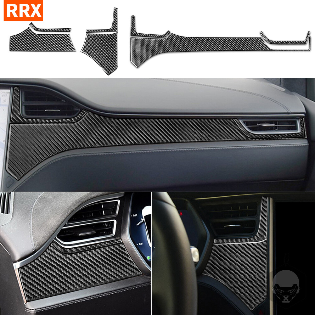 Tesla Model S Interior Carbon Fiber Real Molded Gloss Forged Carbon
