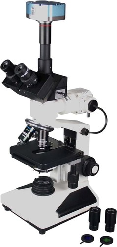 Reflected & Transmitted Compound LED Light High Power 2500x Microscope ...