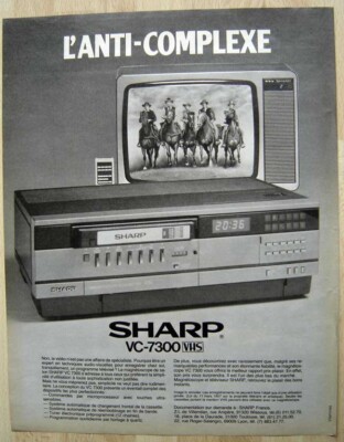 Publicité Papier - Magnétoscope SHARP VC-7300 de 1981 | eBay