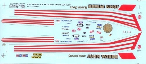 Slixx 7180 John Wiebe Front Engine Top Fuel 1/25 Drag decal | eBay