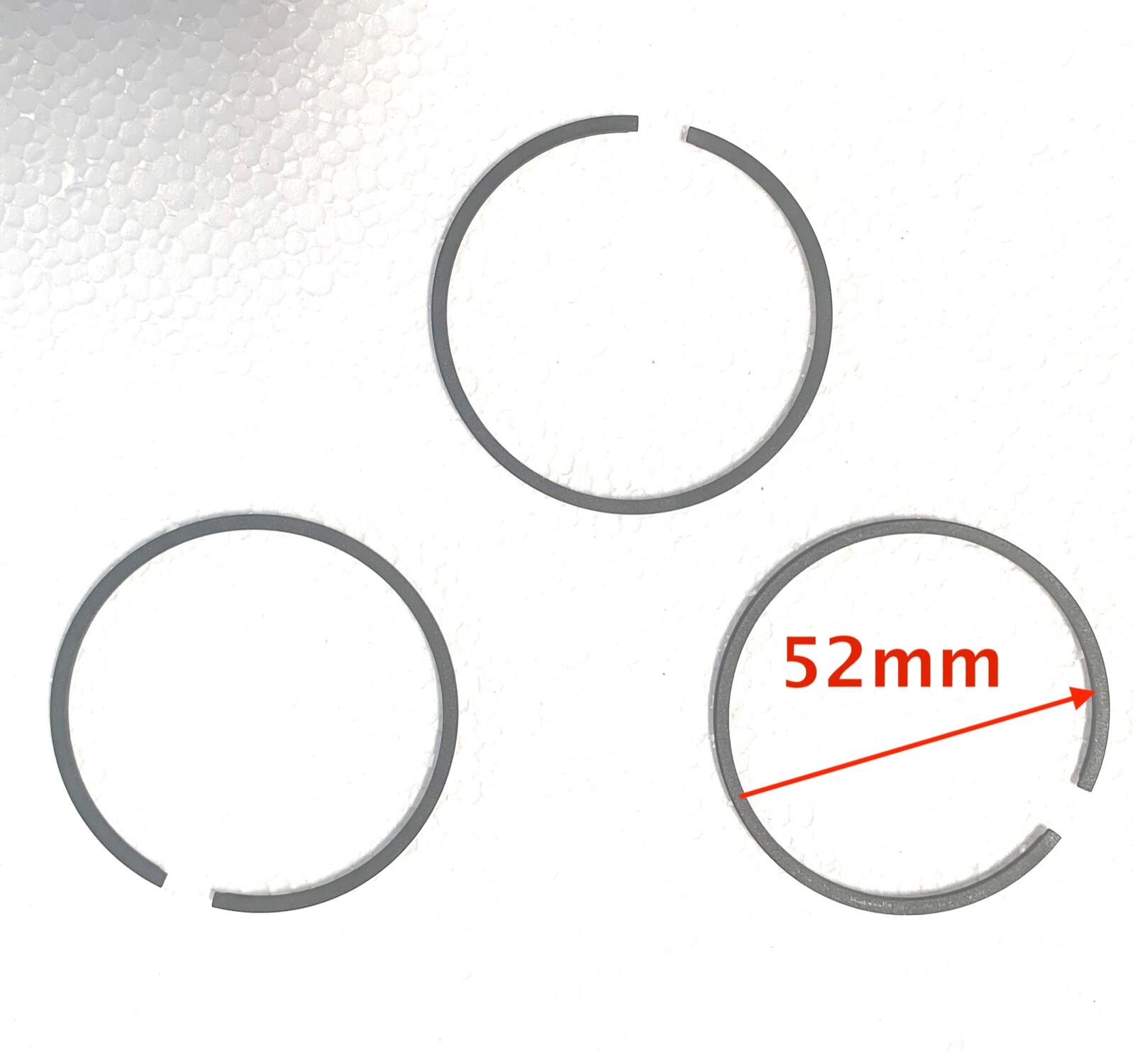 52mm piston ring ( 3 pcs) set for 110cc 2-stroke gas motor bike engine ...