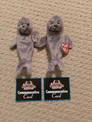 SF Giants-3Com Park-1999 Going Away Party-Beanie Babies-Slippery the ...