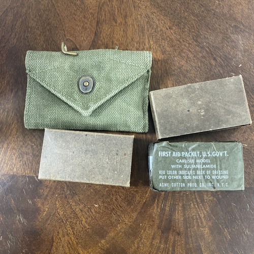 WW2 US Army BOYT FIRST AID Pouch Packet, Acme Cotton Company New York ...