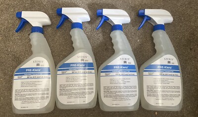 4 STERIS PRE-Klenz Instrument Transport Gel Spray Bottle 22 fl. oz Each ...