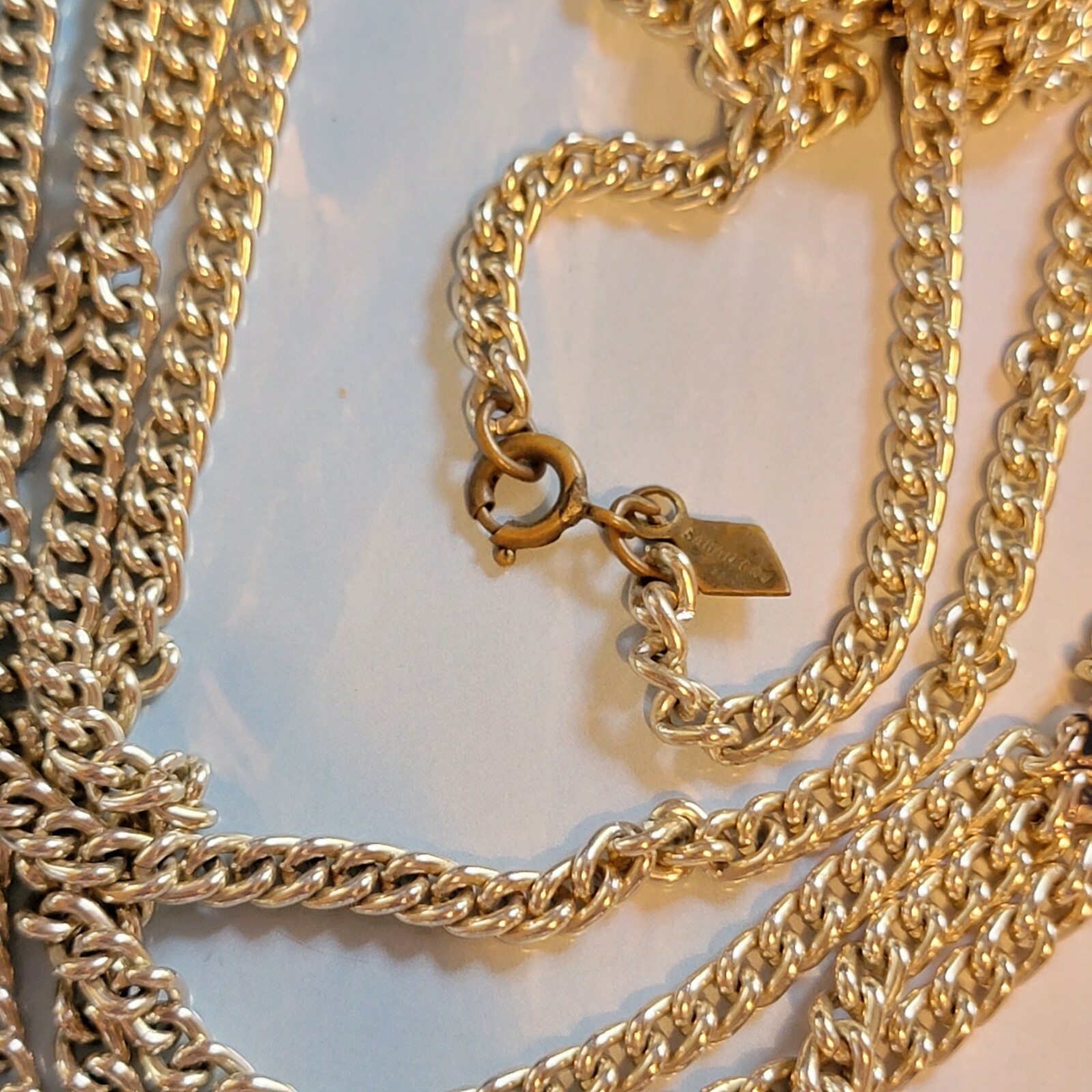 Vintage Sarah Coventry Chain Necklace, Extra Long, 10… - Gem