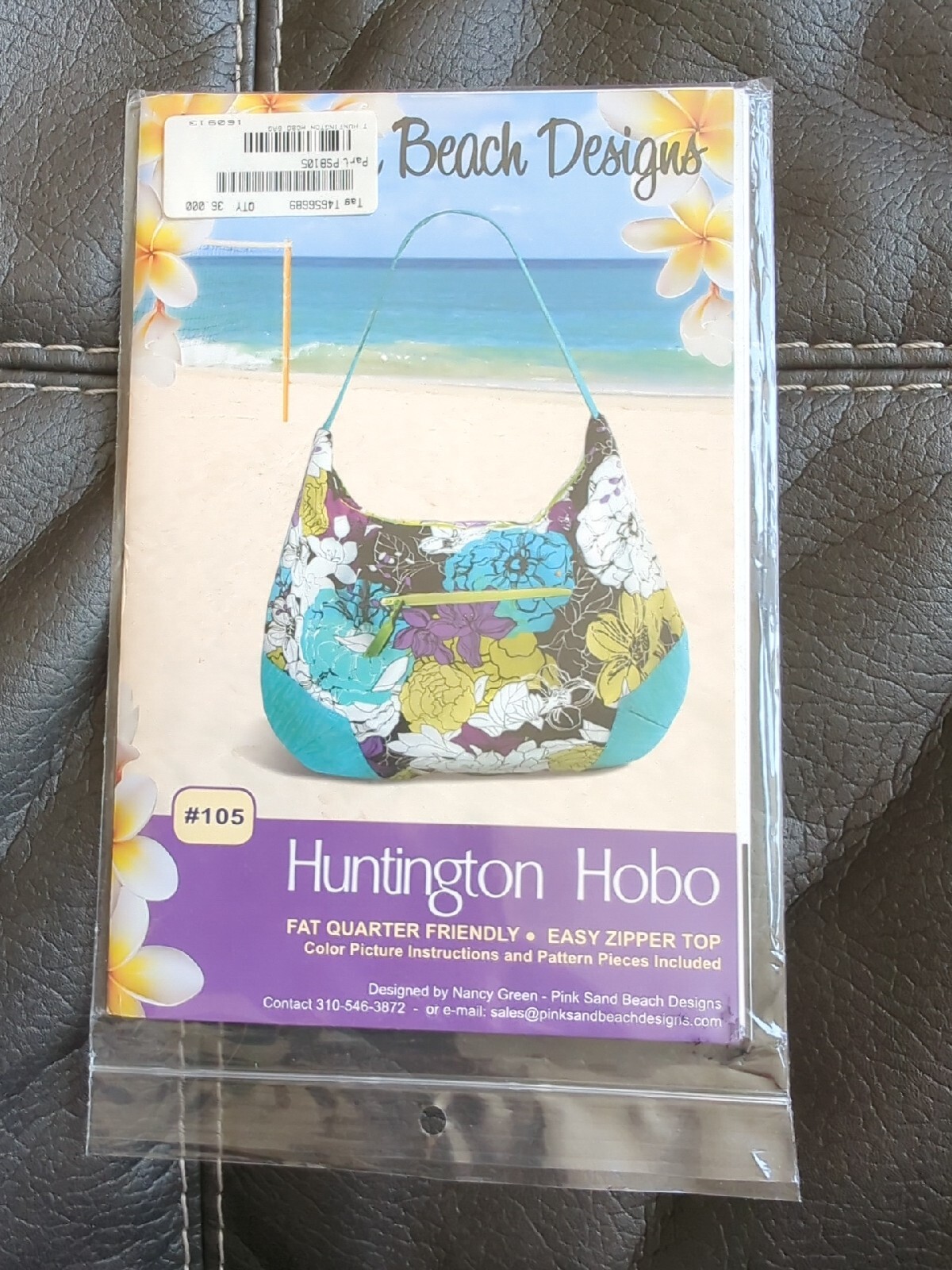 Pink Sand Beach Designs Huntington Hobo Purse Bag Sewing Pattern 105 ...