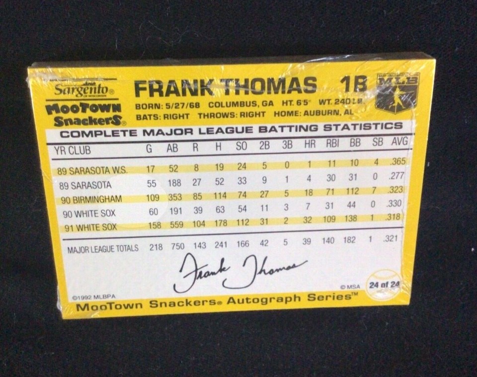 Mootown Snackers Autograph Series Baseball Cards Factory Sealed Never ...