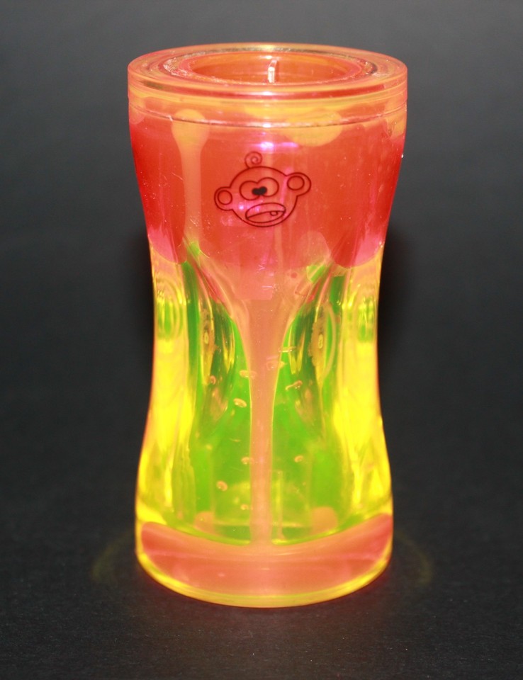 2004 Foohy Fooz Lava Lamp Pencil Sharpener Pink Yellow Unused with Card ...