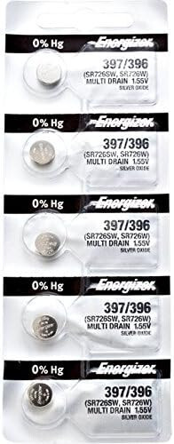 5PC Energizer 397 396 Silver Oxide Battery Multi-Drain 1.55V SR726SW ...