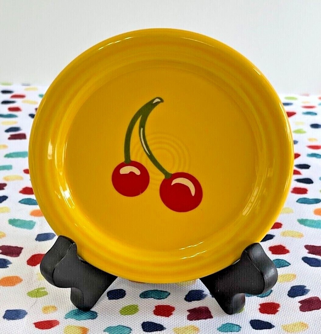 Fiestaware Cherries on Daffodil Coaster Fiesta Yellow HLCCA Exclusive ...