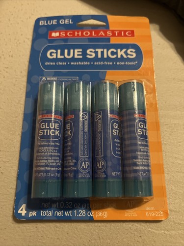 Scholastic Glue Sticks 4 Pack Blue GEL for sale online | eBay