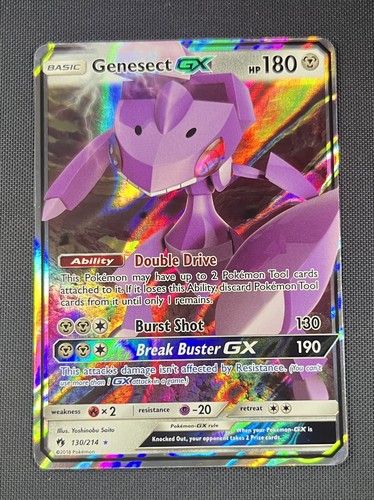 Genesect GX 130/214 Pokemon Ultra Rare English Sun & Moon Lost Thunder ...