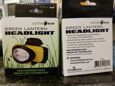 Active Eye Green Lantern LED - Wearable Headlight Photoperiod Safe for ...