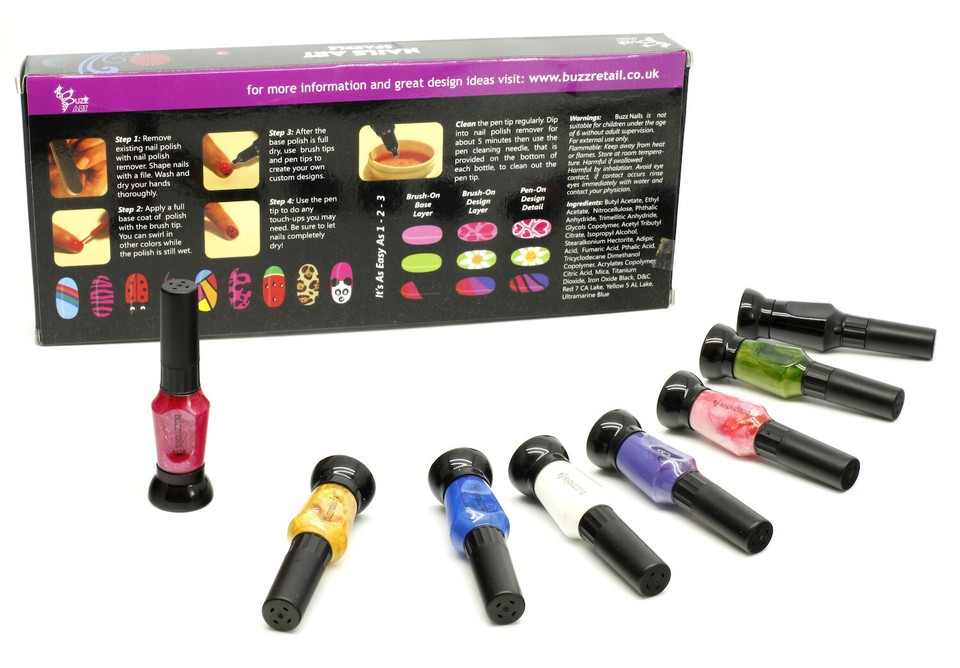 Buzz Nails - Sparkle ,Nail Art Pen, Kids Nail Painting | eBay