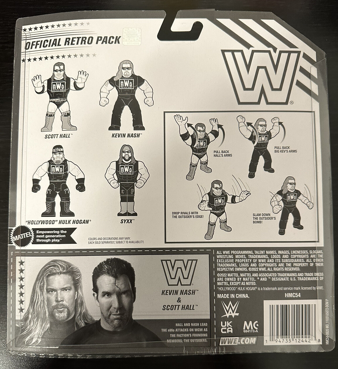 NWO Scott Hall & Kevin Nash the Outsiders Hasbro Retro 2 Pack MATTEL ...