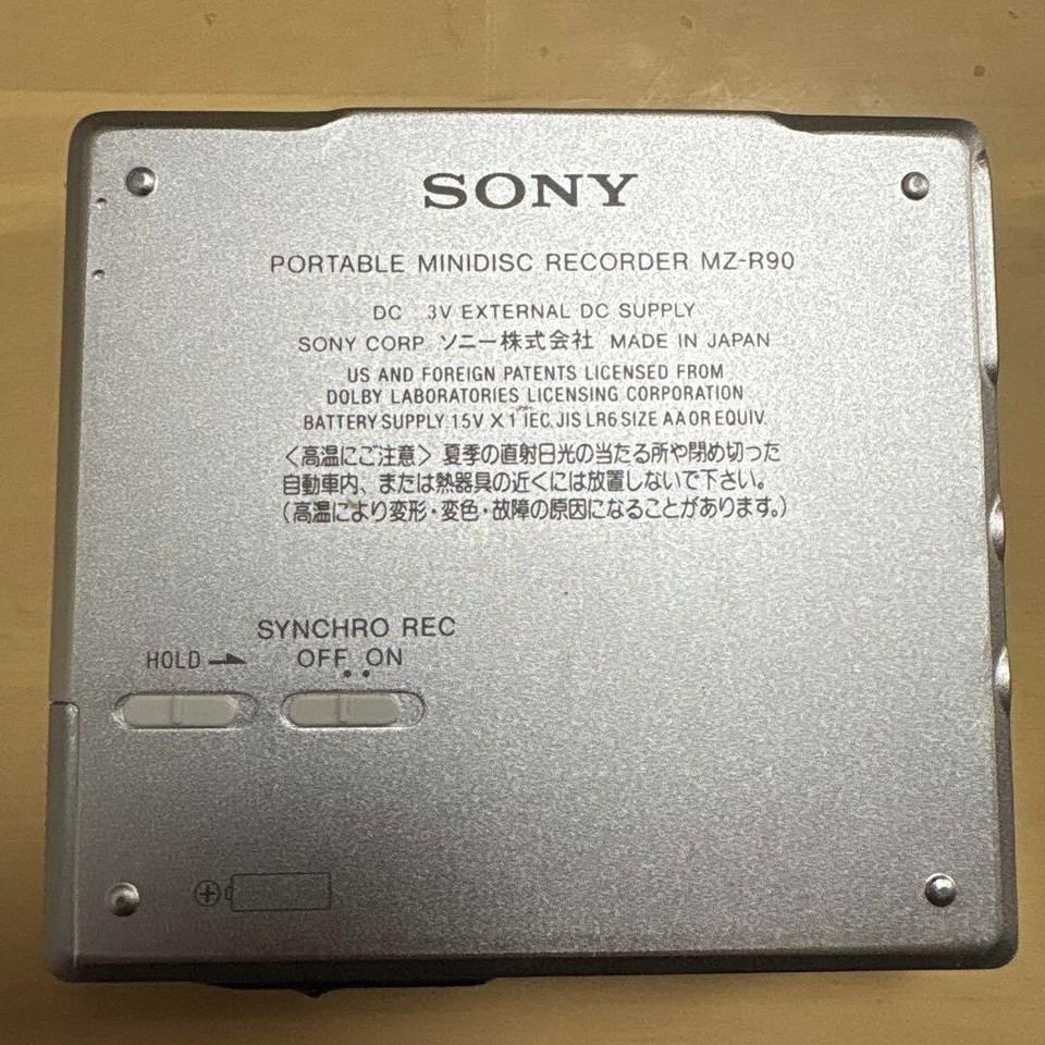 SONY MZ-R90 silver minidisc MD walkman player recorder used From Japan ...