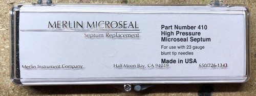 Merlin Microseal High Pressure Microseal Septum, #410, 23 gauge ...