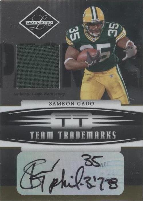 2006 Leaf Limited - Team Trademarks Sam Gado #TT-15 Signature Materials ...