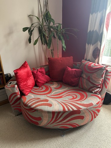 DFS Round Corner Sofa built In Bluetooth Speakers | eBay UK