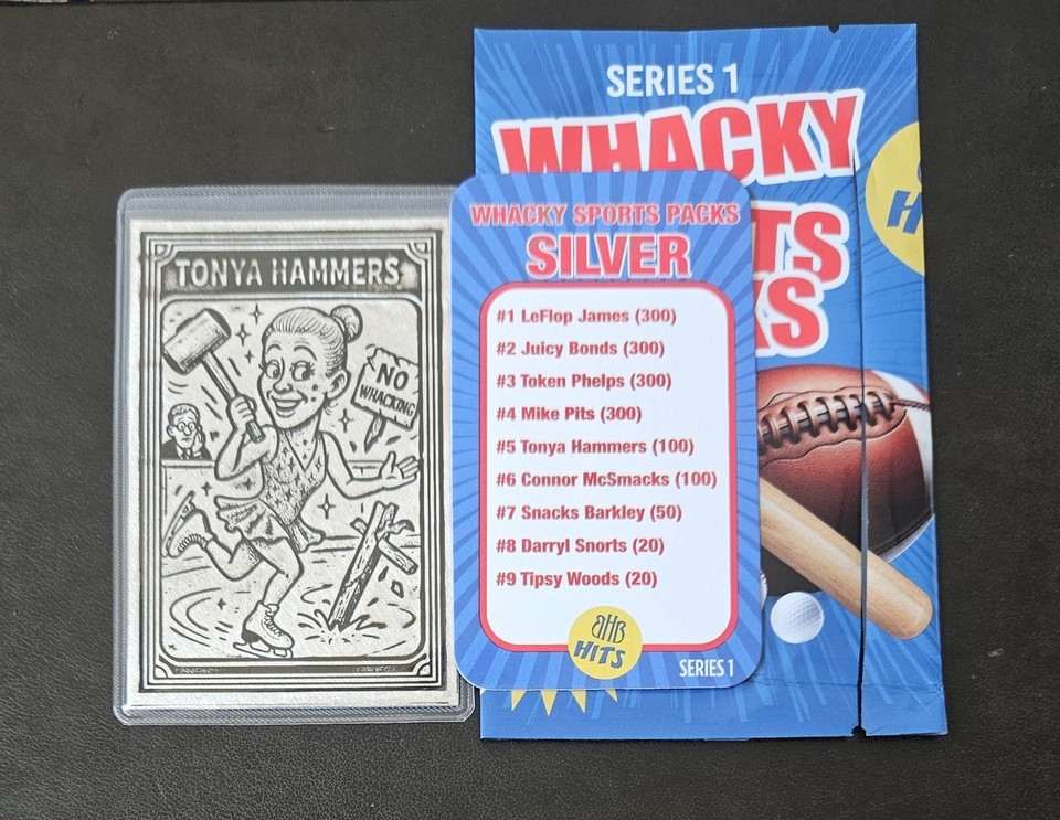 Whacky Sports Packs Series 1 - Tonya Hammers 1 Oz Silver Card Bar ...