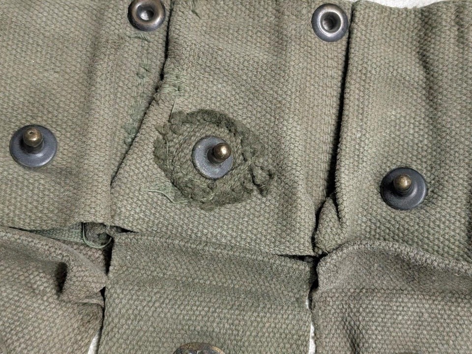 vintage WW2 canvas M1923 ammuniation CARTRIDGE BELT green US ARMY usmc ...
