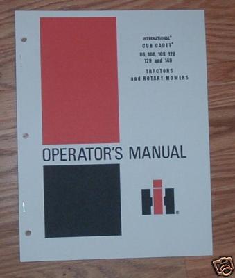 CUB CADET MODEL 86 OPERATORS MANUAL 3 | eBay
