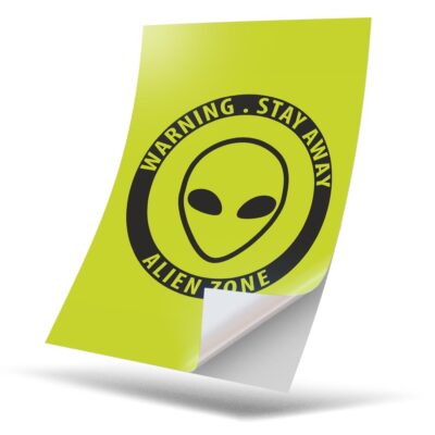 1 x Vinyl Sticker A4 - Alien Zone Warning Aliens Area 51 #9219 | eBay UK