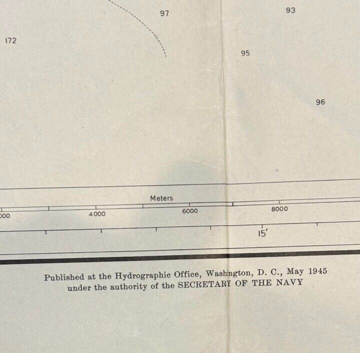 Vintage Hydrographic Chart Quatsino Sound Vancouver Island British ...