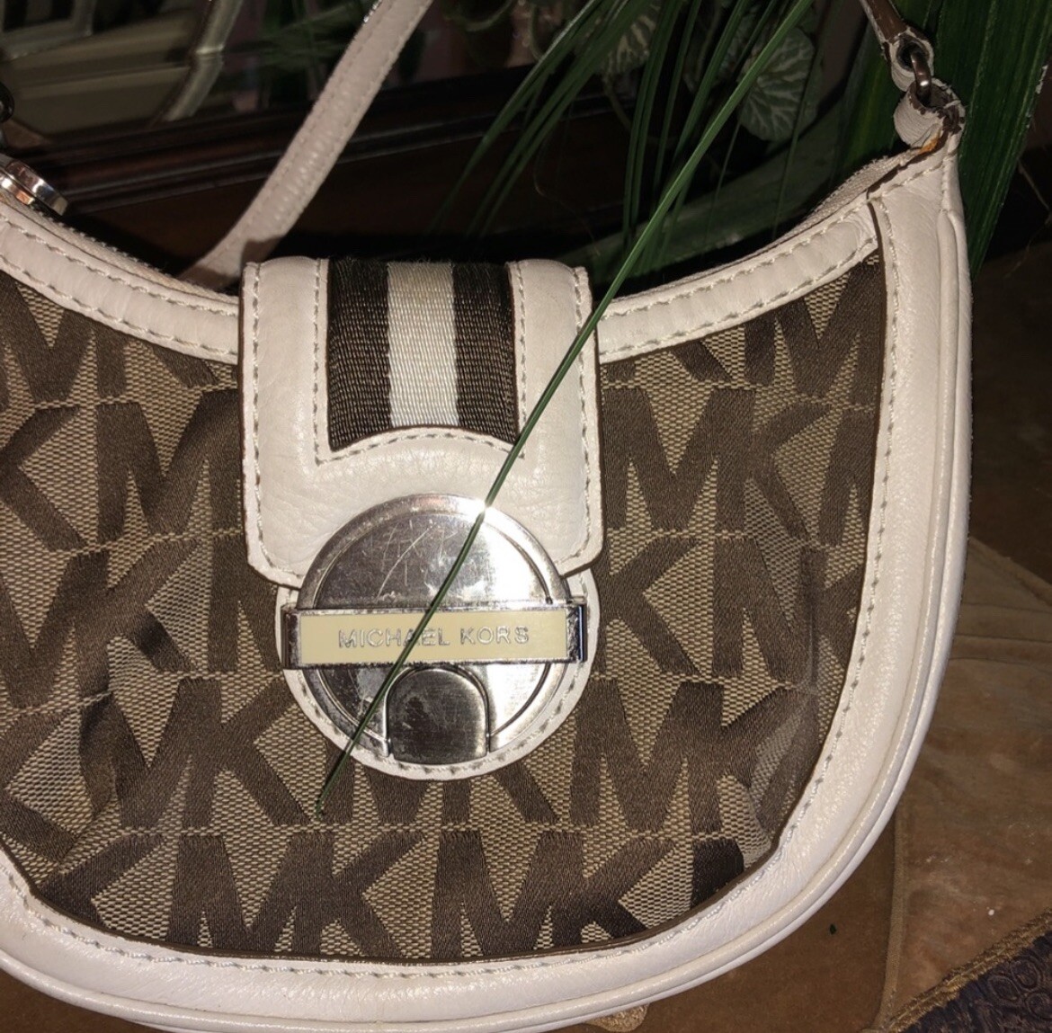 Michael Kors Vintage Monogram Shoulder Purse - Gem