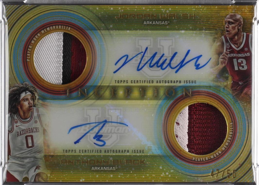 2022-23 Bowman Inception University - Dual Autograph Dual Relics ...