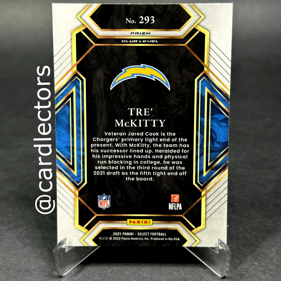 2021 Panini Select TRE' McKITTY #293 Club Level RC Silver PRIZM SP ...