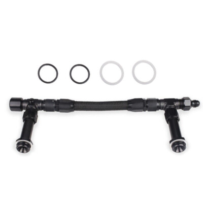 AN6 Braided Dual Feed Carb Fuel Line Fit For Holley 4150 Double Pumper ...