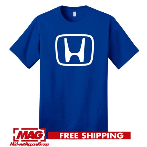 HONDA LOGO BLUE T-SHIRT Automotive Shirt Tee Civic Accord Racing Vtec ...