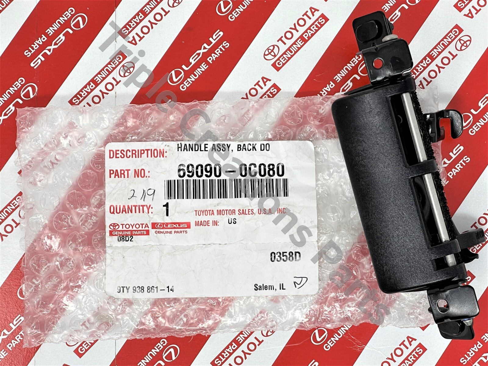 Toyota Genuine 69090-0C080 Handle Assy Back Door Outside 690900C080 OEM ...