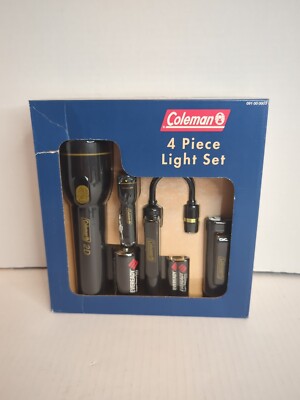 Vintage Coleman 4pc Flashlight Set Batteries Included NEW | eBay