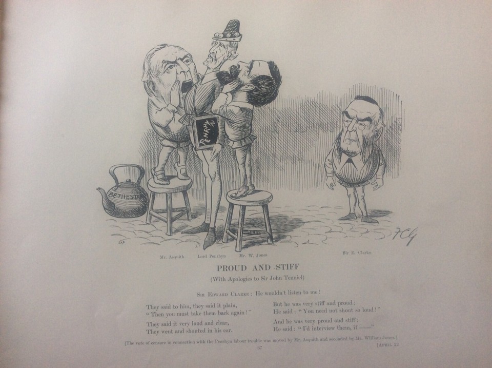 Antique 1903 Political Caricatures Drawings Prints GraveStone in memory ...