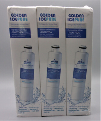 3pk Golden IcePure RWF0700A Replacement Refrigerator Water Filter for ...