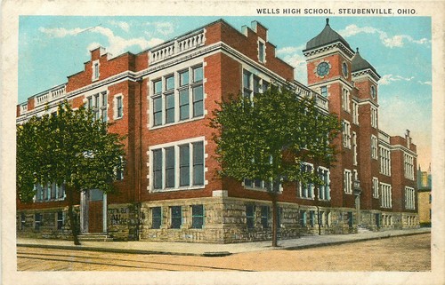Ohio, OH, Steubenville, Wells High School 1920's Postcard | eBay