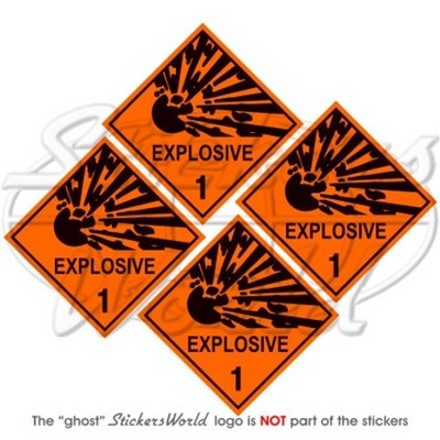 EXPLOSIVE Explosion Danger Warning Safety Sign Vinyl Stickers-Decals ...