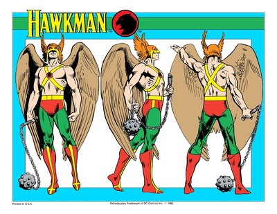 DC PRINT - HAWKMAN MODEL SHEET | eBay