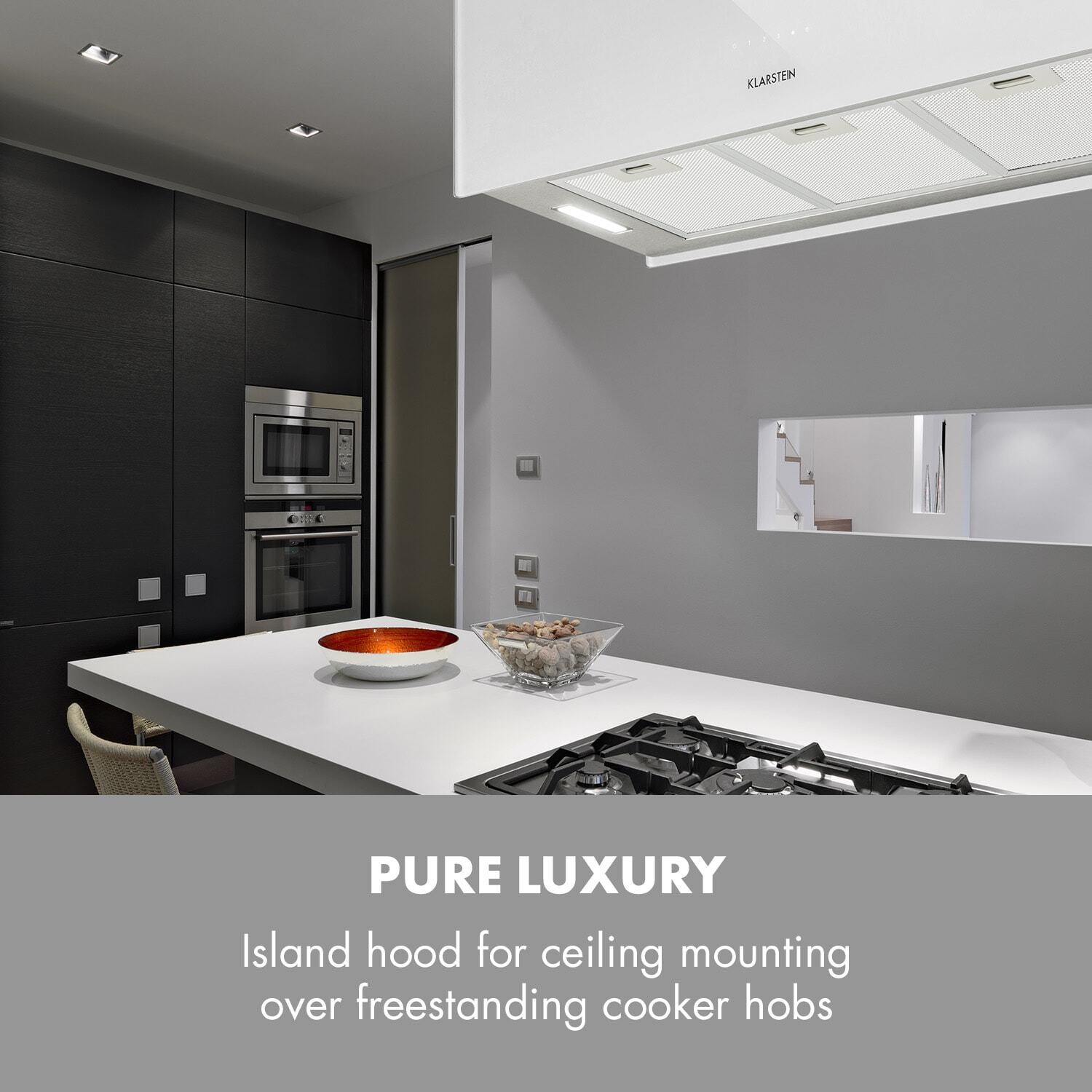 Cooker Hood Island Cooker Extractor Hood 90 cm Kitchen Ceiling Hood ...