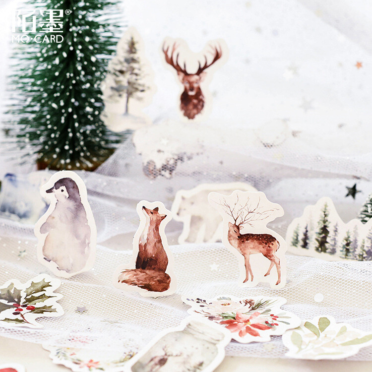 46pcs/box Forest Animal Stickers Journals Album Collage DIY ...