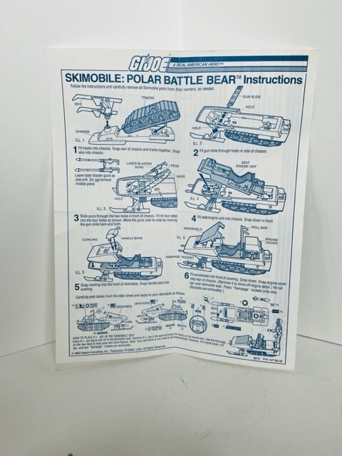 Polar Battle Bear 1983 Gi Joe Cobra ARAH Figure Vehicle Hasbro COMPLETE ...