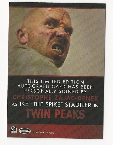 Christophe Zajac-Denek Rittenhouse TWIN PEAKS 2019 Archive Box ...
