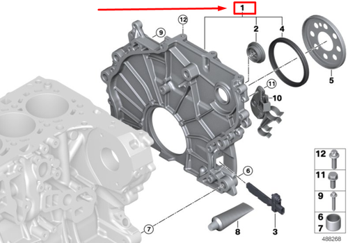 MINI CABRIO F57 Engine Timing Case Cover 11148514443 8514443 NEW ...